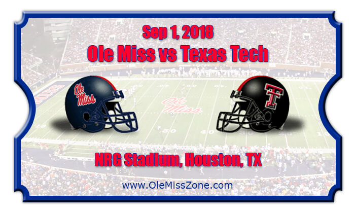 Ole Miss Rebels vs Texas Tech Red Raiders Football Tickets | Sep 1, 2018 Ole Miss Rebels vs Texas Tech Red Raiders Football Tickets | Sep 1, 2018